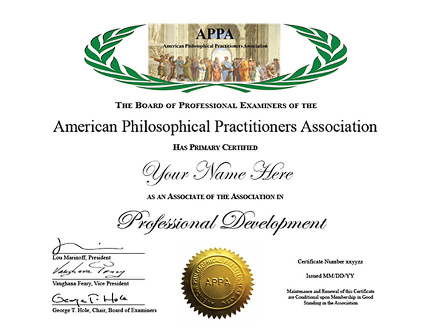 Certificate in Professional Development, enrollment - APPA
